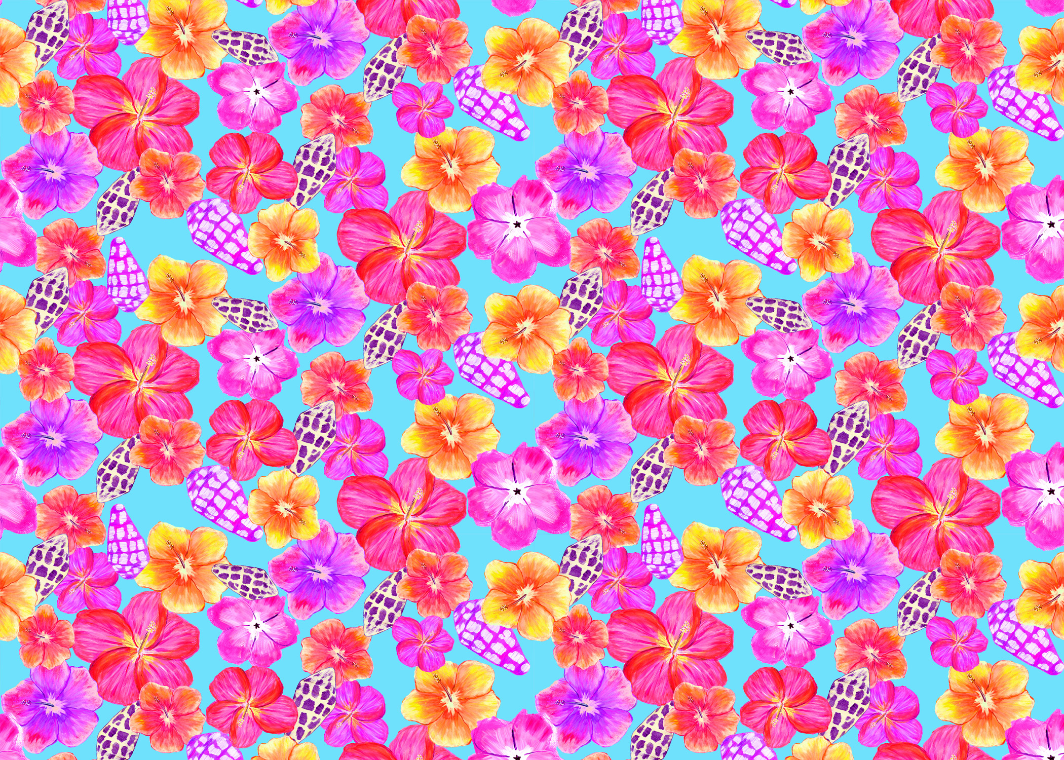 Nature Inspiration for Pattern Design - Girl and the Deep Blue Sea